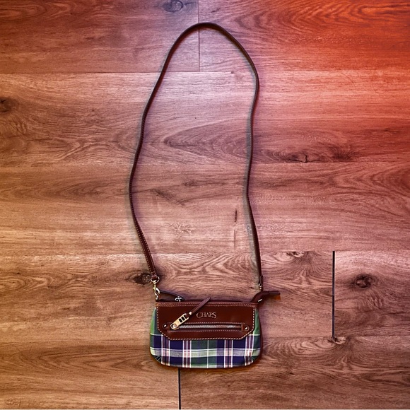 Chaps | Bags | 0s Style Green Checkered Crossbody Purse | Poshmark